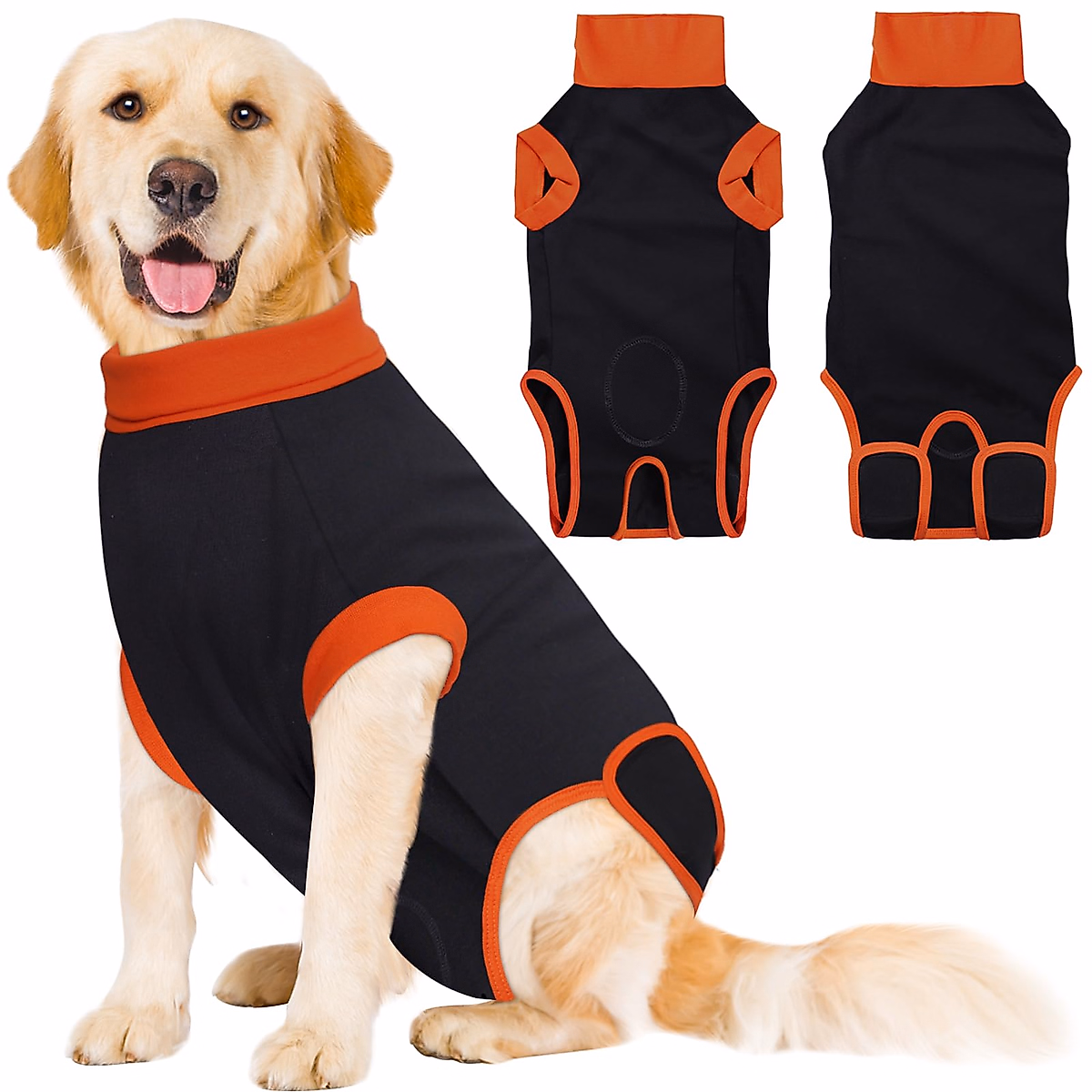 iBuddy 2 Packs Dog Surgical Recovery Suit, Professional Pet Recovery Shirt Dog Abdominal Wounds Bandages for Male Female，Anti Licking Breathable Dog Shirt Size X-Large