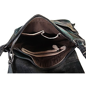 DIOPHY Fringe Genuine Leather Large Hobo Shopping Tote Handbag 150294 Brown