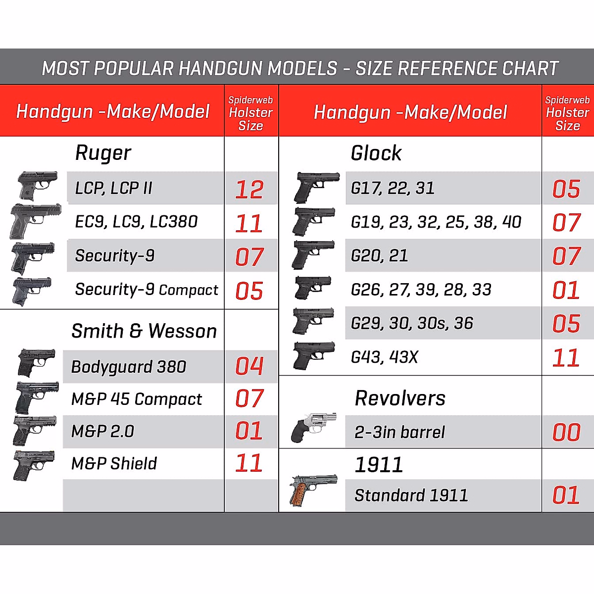 Allen Company Spiderweb™ in-The-Pocket Conceal Carry Gun Holster, Ambidextrous, S&W Bodyguard 380, Ruger LCP, Sig Sauer P238 & P938, Black