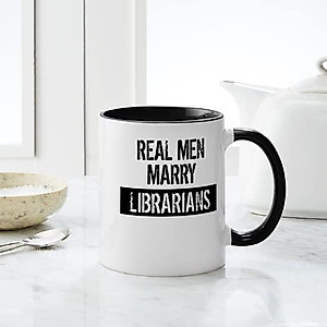 CafePress Real Men Marry Librarians Mugs Ceramic Coffee Mug, Tea Cup 11 oz