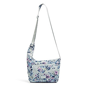 Vera Bradley Women's Recycled Lighten Up Reactive Crossbody Sling Purse, Fresh-Cut Bouquet, One Size