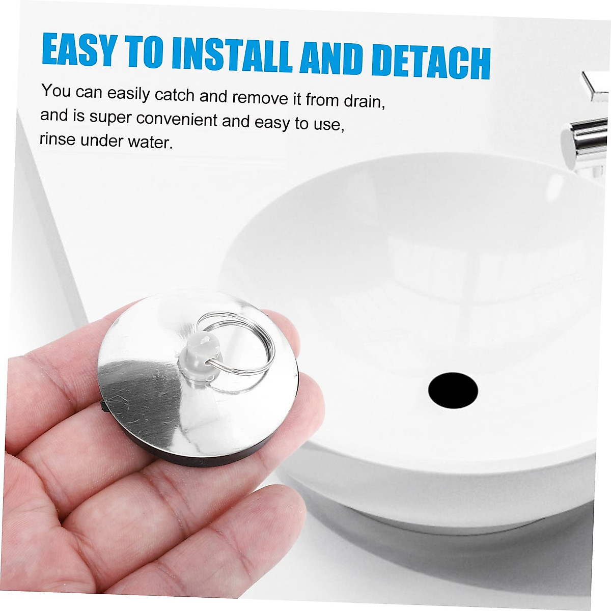 jojofuny 21 Pcs Sink Stopper Hard Case with Foam Kitchen Hole Cover Bathtub Stopper Bath Tub Drain Plug Roofing Torch Kitchen Drains Stopper Bathtub Plug Wooden Barrel Stainless Steel