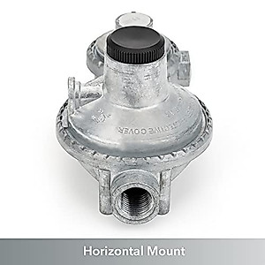 Stanbroil Horizontal Two Stage Propane Regulator, Outlet 3/8 inch Female NPT and Inlet 1/4 inch Female NPT