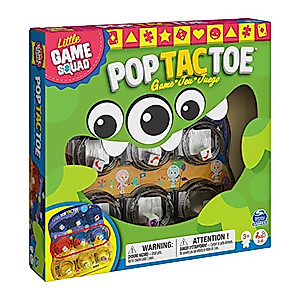 Spin Master Games Pop Tac Toe Popper Board Game, for Families and Kids Ages 3 and u