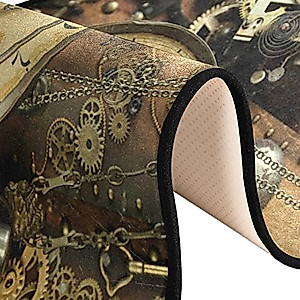 ALAZA Steampunk Ancient Gears Clock Vintage Collection Area Mat Rug Rugs for Living Room Bedroom Kitchen 2' x 6'