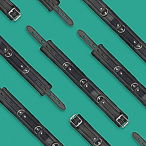 Gothic Plush Leather Collars Choker with Chain Detachable Leash Rope Small Pet Collar Black