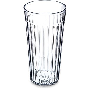 Carlisle FoodService Products Bistro Tumbler Plastic Tumbler for Restaurants, Catering, Kitchens, Plastic, 32 Ounces, Clear