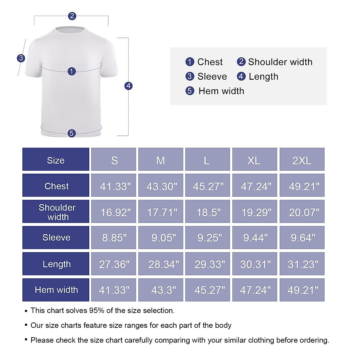 BAMBOO COOL Men's Undershirt Moisture-Wicking T-Shirts Stretch Crewneck Soft Tees for Men,3 Pack(2XL)