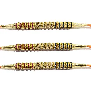 WhopperIndia Set 6 Rakhi for Brother Bhaiya Bhabhi Religious Rakhi Special Small Diamond in Multicolor Thread Raksha Bandhan RakshaBandhan Fancy Rakhi Bracelet Band