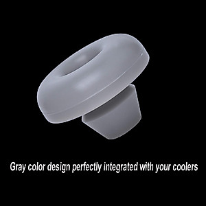 HAQQI Cooler Feet Non-Slip Rubber Feet Compatible with Roadie Tank Hard Sided Models Replacement Feet Round Gray (4-Pack)