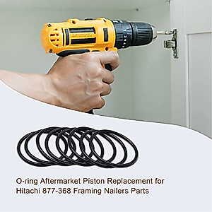 MEFONKOU 877-368 Piston O-Ring Aftermarket Replacet for Hitachi 877368 Framing Nailers Parts NR83A NR83AA NR83A2 NR83A2(S) NR83A3 NR83A3(S) (8/Pack)