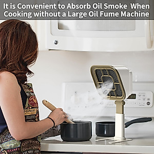 TIRYIUOU Desktop Range Hood Portable Kitchen Exhaust Fan Kitchen Vent Fan Portable Range Hood for Kitchen, Hot Pot, BBQ