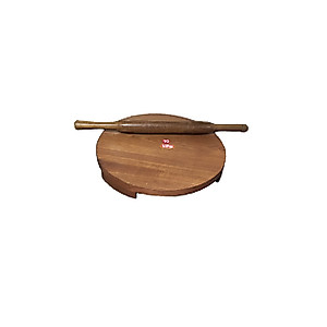 Yadnesh Wooden Rolling Board & Roller,Sagwan Wood, Chakla Belan, Polpat Belan, Chapati Maker,Valentine Day Gifts