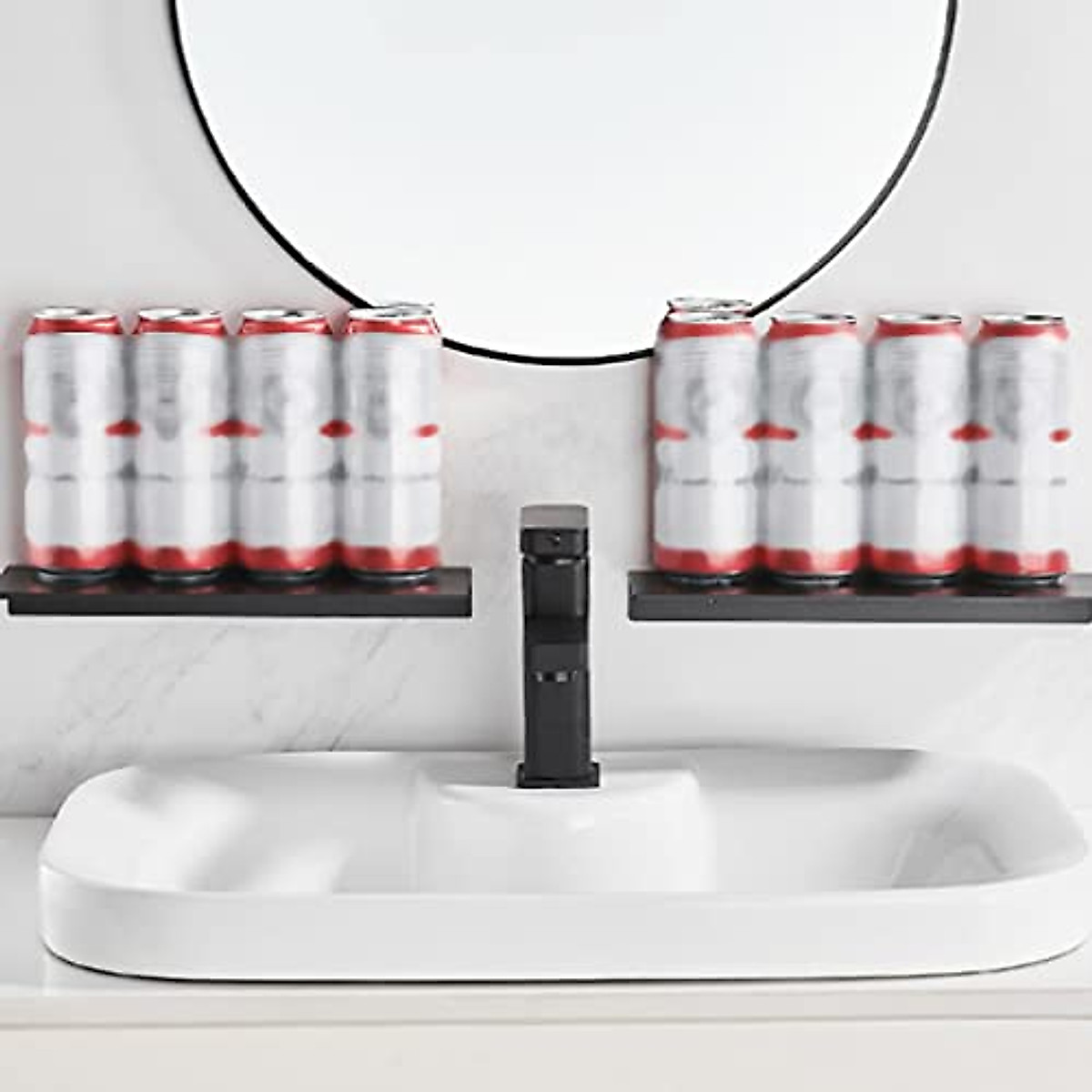 DOITOOL Metal Wall Shelves Metal Floating Shelf Hanging Rack: Aluminum Alloy Wall- Mounted Shelf Wall Mounted Storage Shelf Bookshelf for Bedroom Living Room Kitchen Office 50cm Metal Wall Shelf