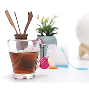 Silicone Tea Infuser, 4 Pack Loose Leaf Tea Filter Bags Strainer with Spoon