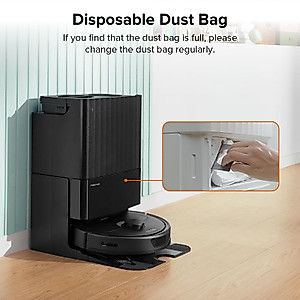 roborock 6 Packs Disposable Dust Bags for Q Revo, Qrevo S, S8 MaxV Ultra, S8 Max Ultra, Qrevo MaxV Qrevo Pro Robot Vacuum Cleaner, 2.7L Large Capacity