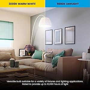 Feit Electric A19 LED Light Bulbs, 60W Equivalent, Non Dimmable, 800 Lumens, E26 Standard Base, 5000k Daylight, 80 CRI, 10 Year Lifetime, Energy Efficient, 24 Pack, A800850/10KLED/MP/24