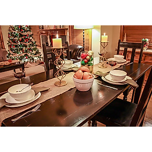 12" x 10yd NO-FRAY Burlap Roll ~ 3 - 5 Table Runners ~ Natural Long Fabric with Finished Edges. Perfect for Weddings, Placemats, Crafts. Decorate Without The Mess!