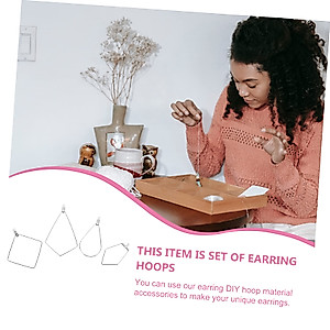 VILLCASE 3sets Earring Findings Charms Round Earring Circle Charms Jewelry Making Hoops for DIY Projects 24pcs*3