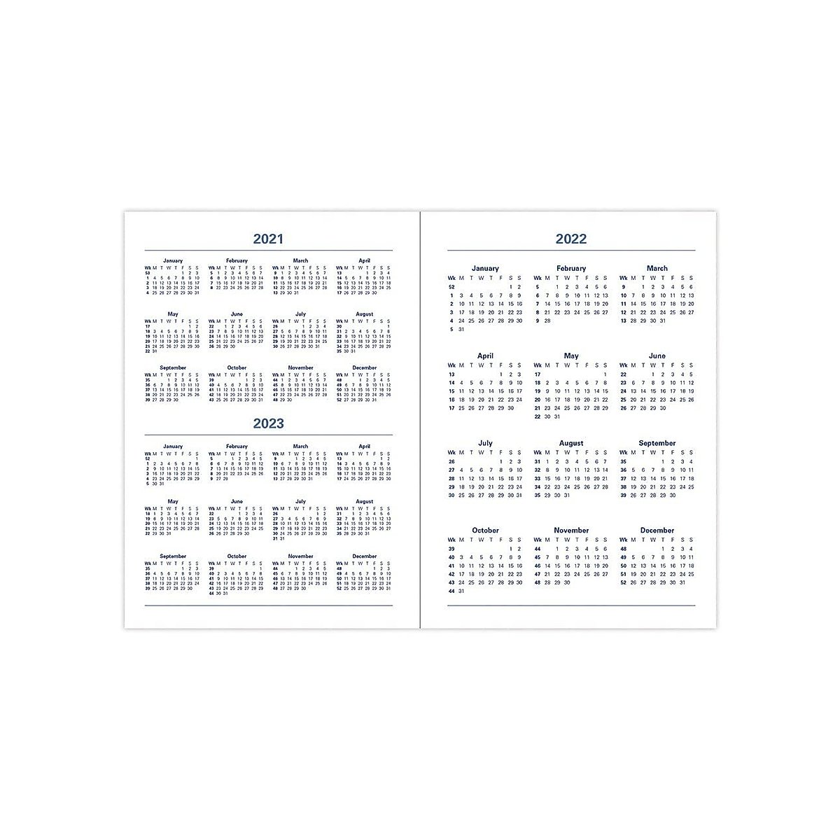Letts Dazzle A6 week to view 2022 diary - turquoise