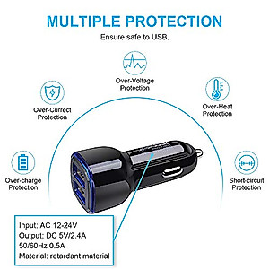 Car Charger for Samsung Galaxy A21 A11 A51 A20 A01 A10E A9 A50 A71 A12 A32 A52 A14 A13 A53 S23 S22 S21 S20 Ultra S10 S9 Note 20,LG Stylo 6/5,Pixel 7 6 5,Car Charger Adapter,Type C Fast Charging Cable