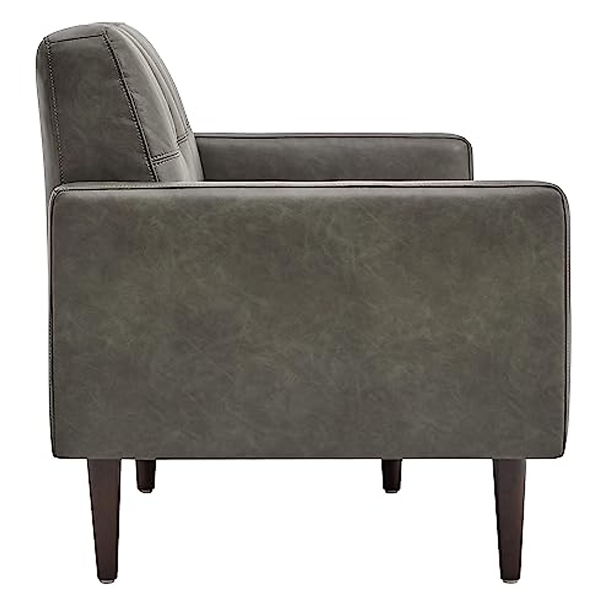 CHITA Mid-Century Sofas 73.2''W Faux Leather 3 Seat Sofa Couch Sets for Living Room Apartment, Grey