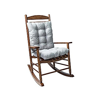 Rocking Chair Cushion Set of 2, Rocking Chair Pads Non Slip Back Patio Rocking Chair Cushions Sets of Upper and Lower with Ties Garden Chaise Lounger Swing Bench Cushion Recliner Mat (A4)
