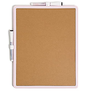 U Brands Contempo Dry Erase Board Set, Pink Soft Dye, Office Supplies, Includes Markers, Magnets, 11” x 14”, 15 Pieces