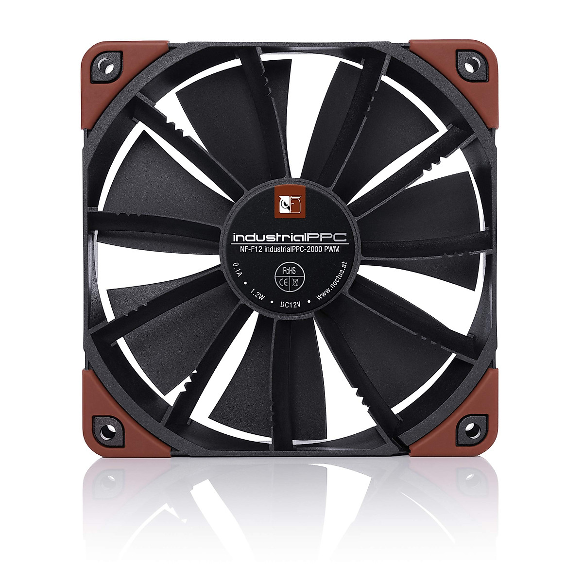 Noctua NF-F12 iPPC-2000 PWM, Heavy Duty Cooling Fan, 4-Pin, 2000 RPM (120mm, Black)