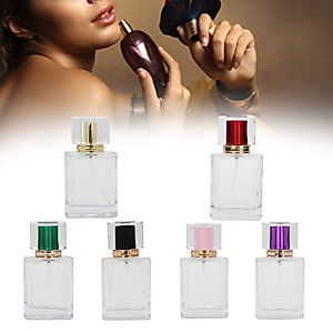 Yosoo Empty Perfume Bottle, 6pcs 50ml Empty Spray Bottle Glass Refillable Refilling Perfume Bottle Makeup Empty Spray Bottle Perfume Atomizer Dispenser for Aromatherapy