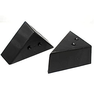 JSP Manufacturing 3" Triangle Plastic Furniture Black Corner Legs - Sofa Couch Chair Ottoman (4 Legs)