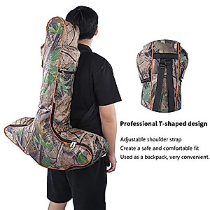 Case, Adjustable T Shape Bag with 2 Sides Storage Bag Double Zipper Design Recurve Bow Case for Outdoor Archery Competitions 35in x 27.2in x 6.3in