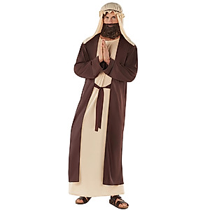 Morph Joseph Costume Men Biblical Nativity Costume Adult Shepherd Jesus Bible Outfit for Religious Events, Medium