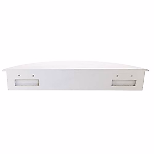 Pemberly Row Providence Morris Half Moon Shelf White Engineered Wood