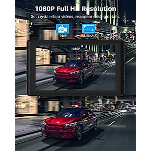 Dash Cam Front, Dash Cam with 32GB SD Card, Kussla 1080P Dash Camera for Cars, Super Night Vision Dashcams for Cars, 170° Wide Angle Dashcam, 3'' IPS Screen, Loop Recording, WDR, G-Sensor