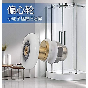 Queta 6PCS x Shower Door Rollers,Roller Diameter 25mm for The Bathroom Glass Sliding Door Pulleys/Runners/Wheels,Strong Load-Bearing Capacity, Ultra-Quiet Shower Glass Door Rollers Replacement