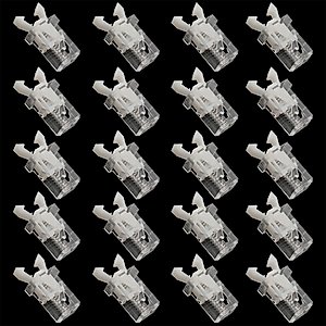 JJHXSM 20PCS 6.9x7.8x21mm Transparent Switch Lock Plastic Buckle Bin Push Button Bin Lock Replacement Spare Part Touch Top Bin Lock Repair Clip Buckle Suitable for Bins and Cup Holder Lids