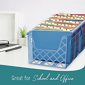 Alphabetical File Organizer, File Cabinet Dividers Letter Size, 25 Heavyweight Manila Guides A-Z Dividers with Tabs, 1/5 Cut Tab Positions Filing Cabinet and Desk Organizer