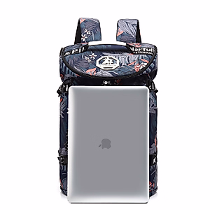 Kalesi Floral Gym Duffle Bag Backpack 4 ways for Women Waterproof with Shoes Compartment for travel Sport Hiking laptop College Lightweight