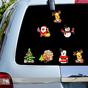 Make Your Own Christmas Stickers for Kids Christmas Make a Face Stickers Kids Arts Crafts Adhesive Sticker Decals Holiday Party Decorative Gifts Christmas Stocking Stuffers 24 Packs (Christmas)