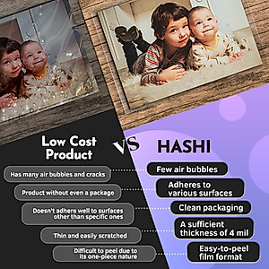 HA SHI Self Adhesive Laminating Sheets, Cold Laminate, self Seal, Plastic Paper, 8.5 x 11 Inch (20 Sheets)