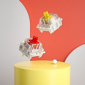 Gateron G Yellow Pro Switches Pre-lubed 3pin RGB SMD Linear for Gaming Mechanical Keyboard (72 Pcs,Yellow)