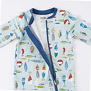 Mud Pie Baby Boys' Fishing Lure Sleeper, Blue, 3-6 Months