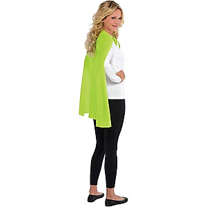 Amscan Solid Color Super Hero Costume 30" Cape, Neon Green