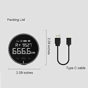 HomeMagician 324 Ft Electronic Digital Tape Measure with LCD Display Digital Ruler Rechargeable Small Smart Long Distance Rolling Measuring Tool for Flat Curved Diameter Odd Shape High Precision Gifts