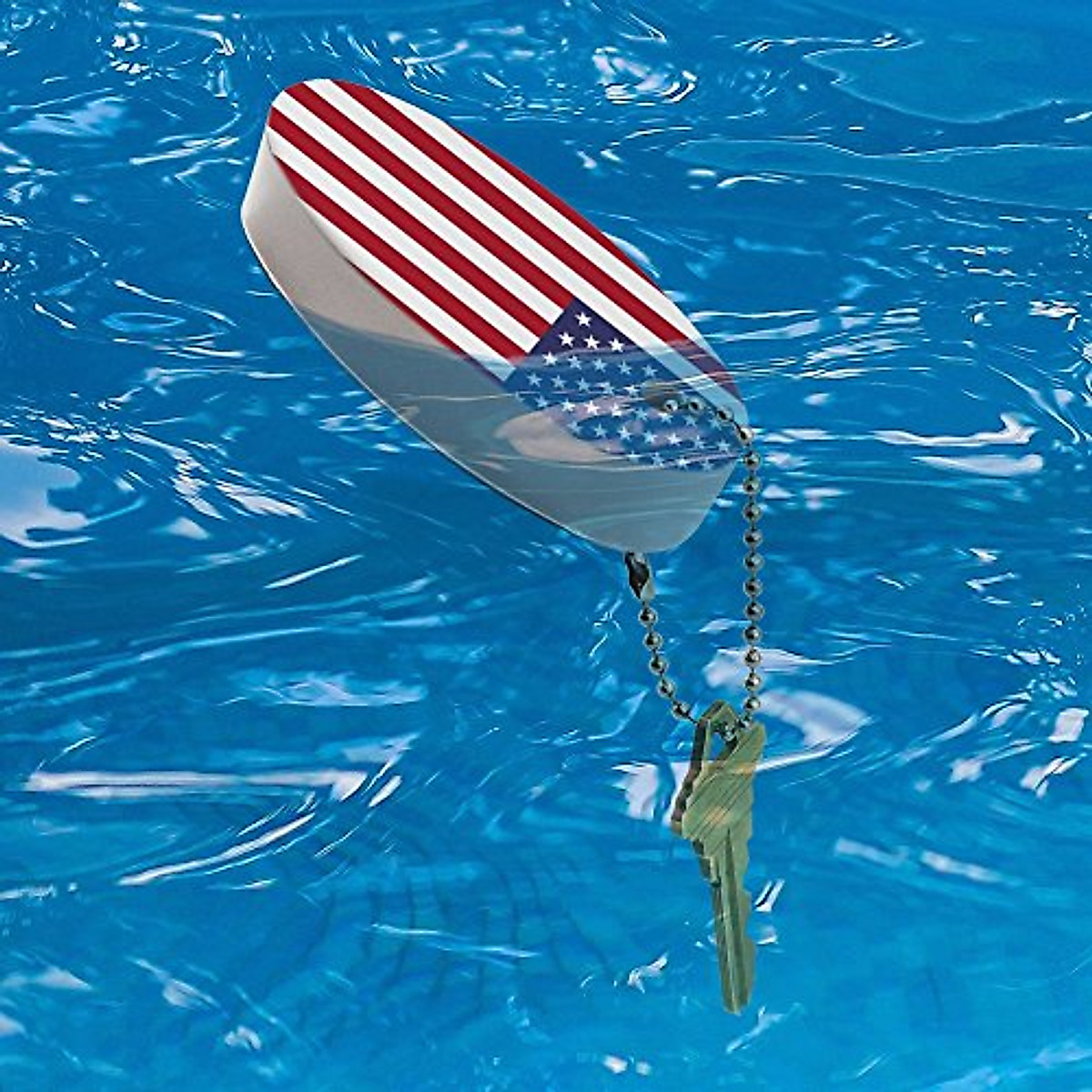 GRAPHICS & MORE United States of America American USA Flag Floating Keychain Oval Foam Fishing Boat Buoy Key Float