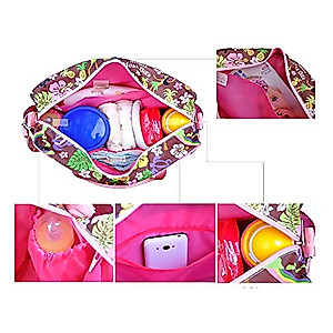 Alipher Diaper Bag Women Tote Bag Nylon Nappy Bag Durable Shoulder Bag Pregnant Handle Bag, Multi, Large