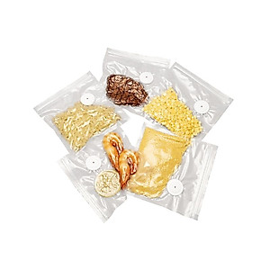 Vacuum Seal Bags for Food, Reusable Freezer Vacuum Storage Bags, Vacuum Food Saver Bags for Vacuum Sealer Hand held | Enhanced Air Valve, Easy Vacuum, Less Waste, Keep Fresh (20pcs pack)