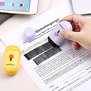 Joinyoo Updated Identity Protection Roller Stamp with 3 Refill Ink for Guard Privacy Information Blockout