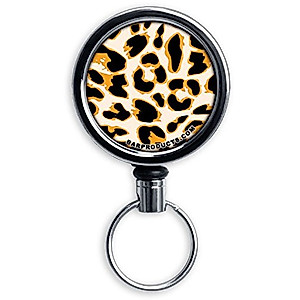 BarConic Mini Opener with Retractable Reel - Orange Cheetah